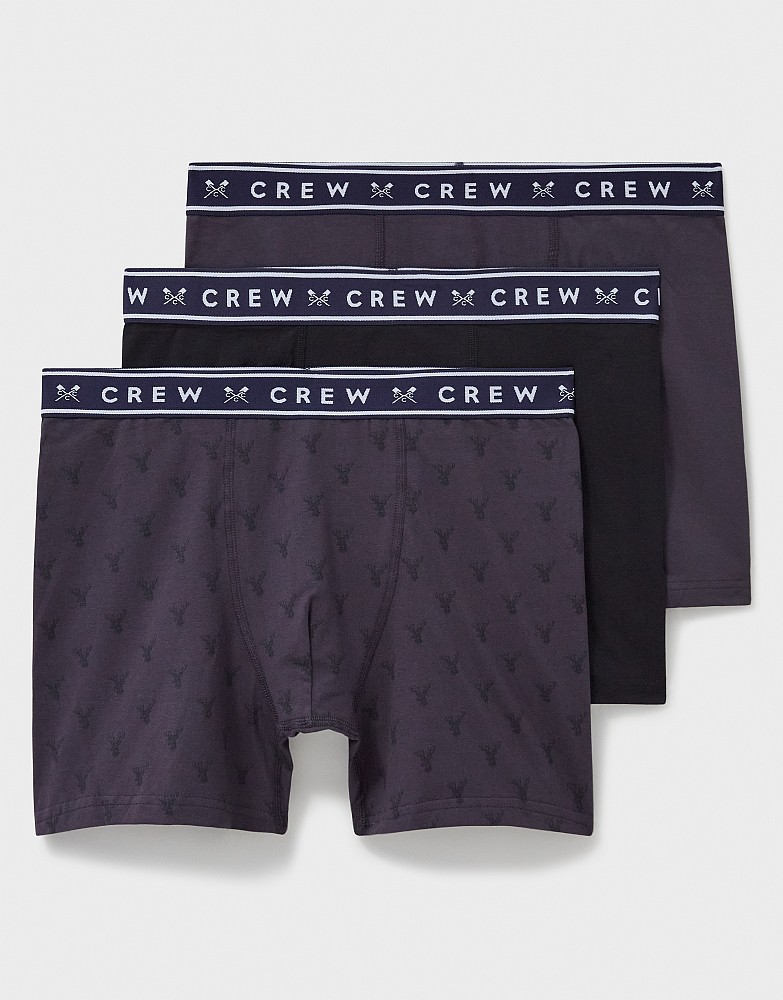 Men's 3 Pack Jersey Boxers from Crew Clothing Company