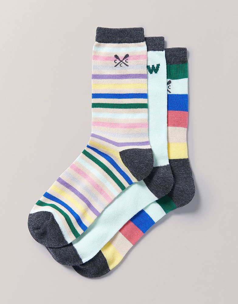 Women's 3 Pack Socks from Crew Clothing Company