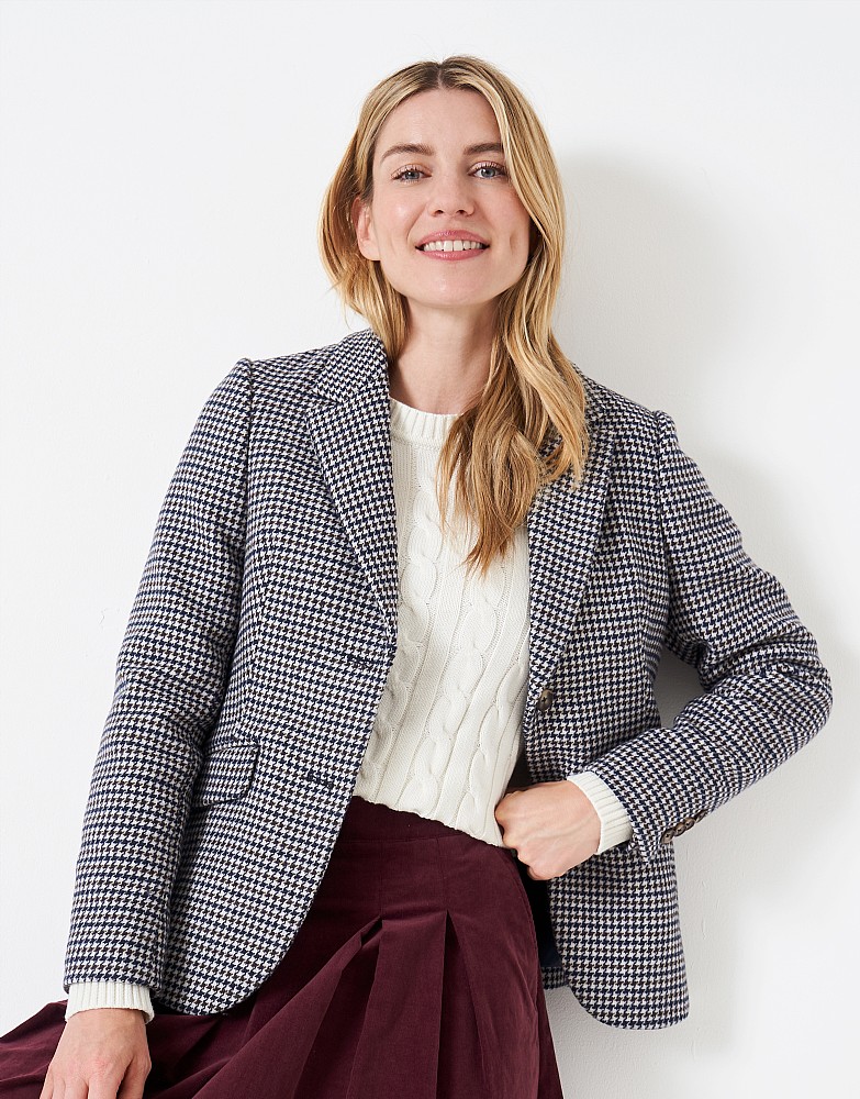 Women's Single Breasted Check Blazer from Crew Clothing Company